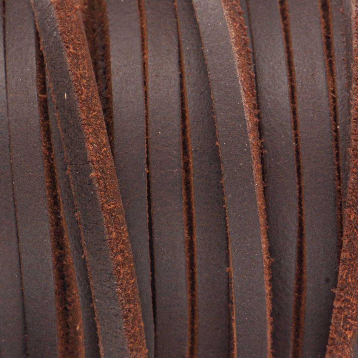 4mm Flat Top Grain Leather Strap - Brown