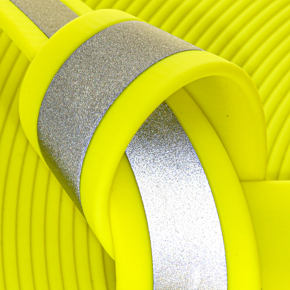 Neon Yellow (YE527) Reflective BioThane 'BETA' ® 25 mm - 2.5 mm Per Meter