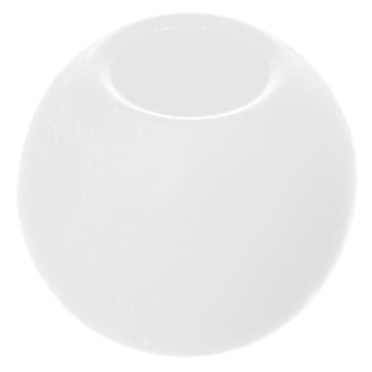 Round Plastic Bead - White