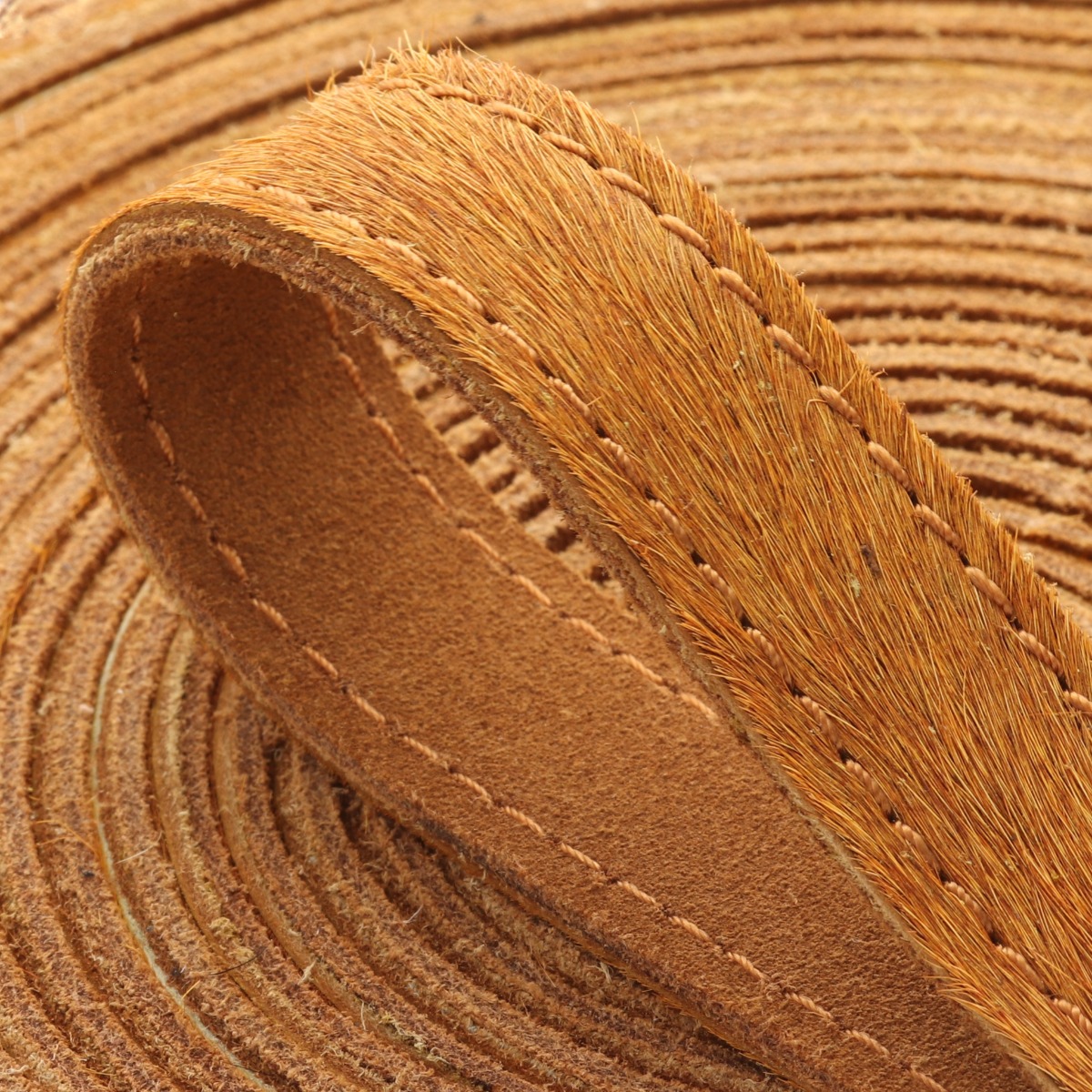 Beige Flat Leather Strap 20mm