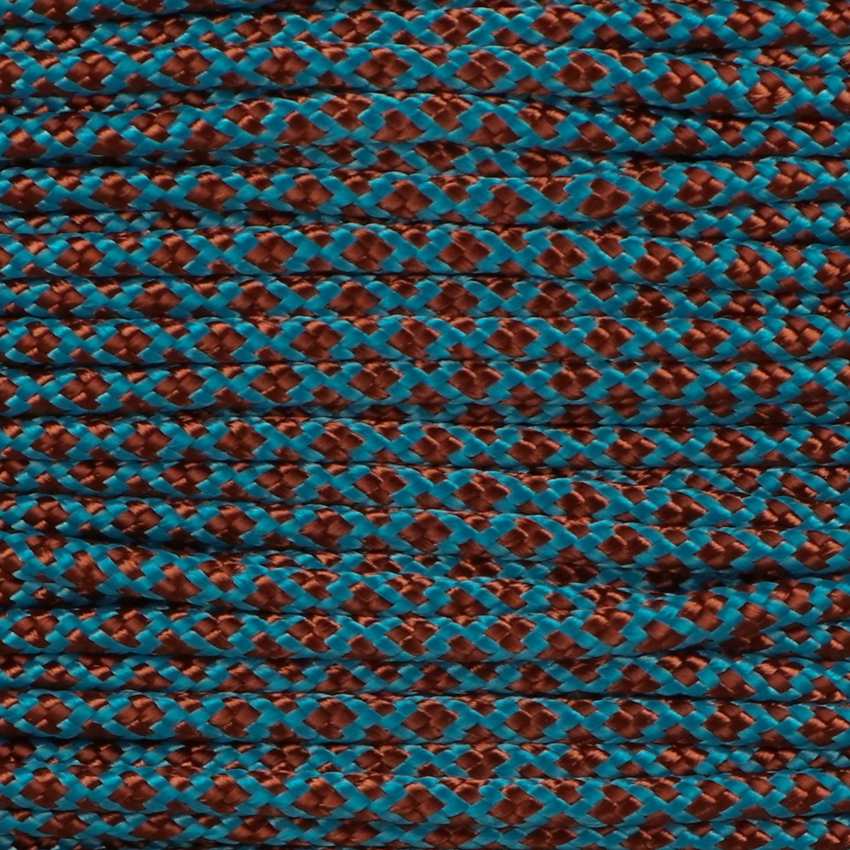 Chocolate Brown & Neon Turquoise Diamonds Paracord Type II