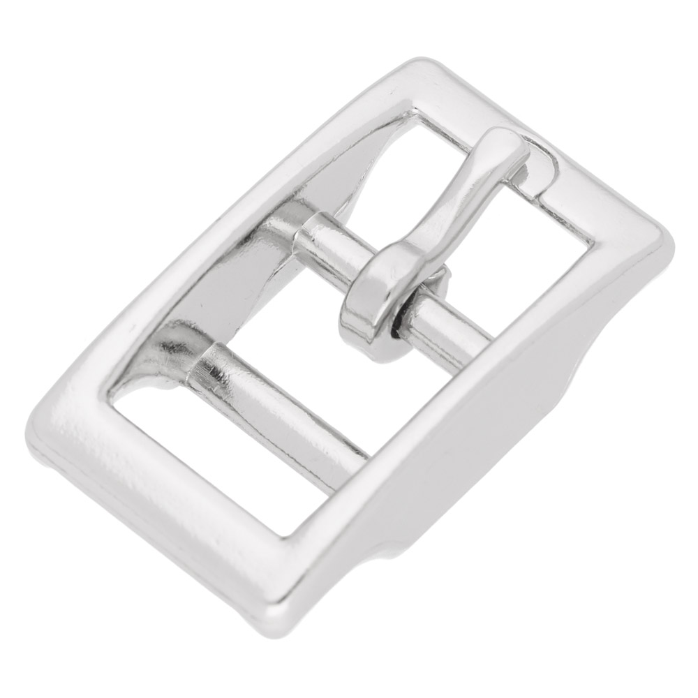 Vernickelt 13 x 6 mm Doppelsteg-Schnalle