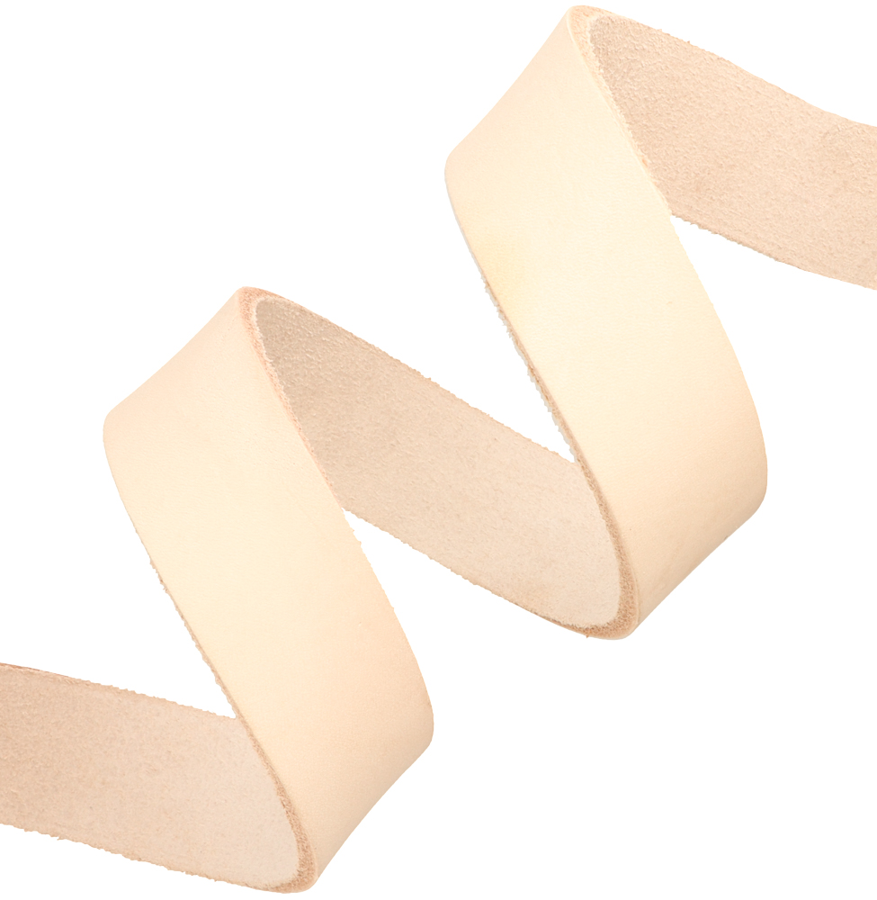 Light Beige 40 mm Classic Leather Strap - Ca. 160 cm