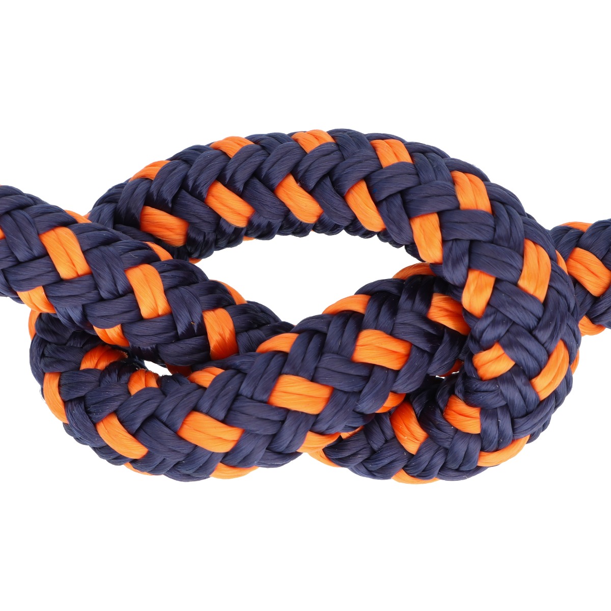 Dark Blue & Neon Orange 10 mm Seil - PPM Doppelgeflecht