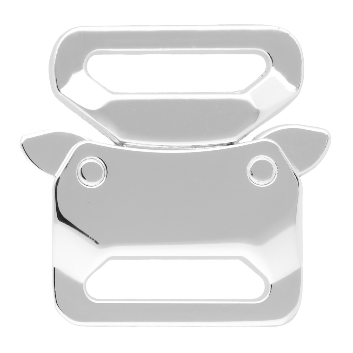 Shiny Silver Safe Lock Buckle - 25 mm