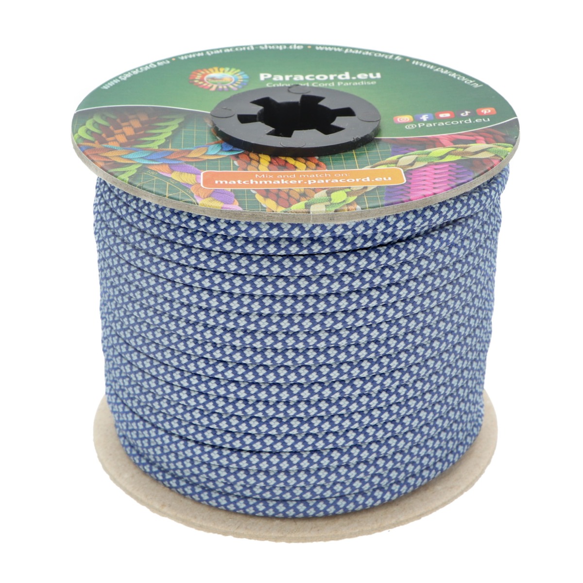 Indigo & Pastel Blau Diamonds Diamonds Paracord 550 Type III - 30 m