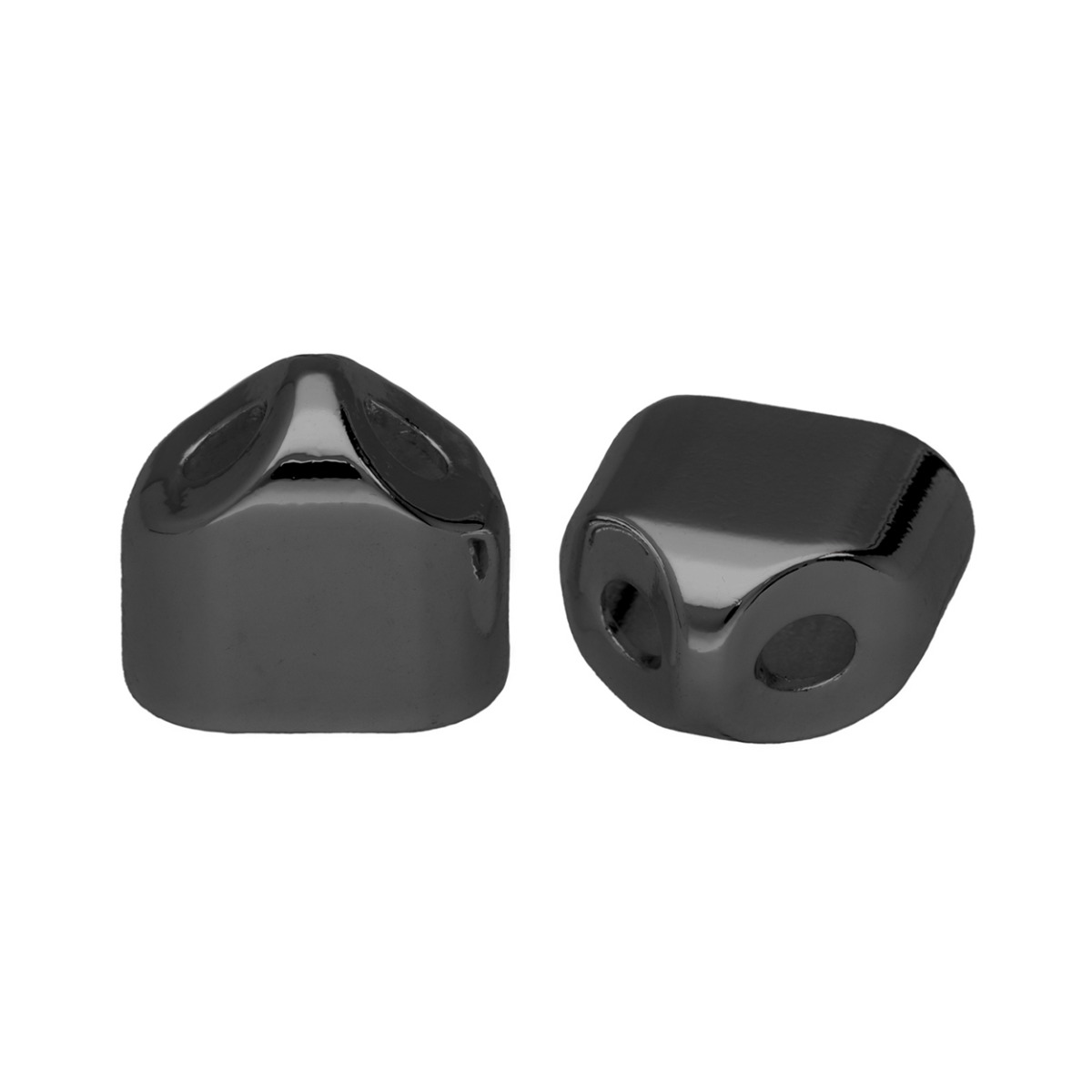 16 mm 'Gun Metal' Double end cap for keychain