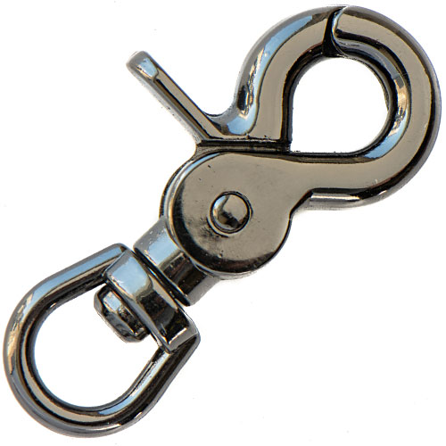 Swivel eye Clip Carabiner Gun Metal