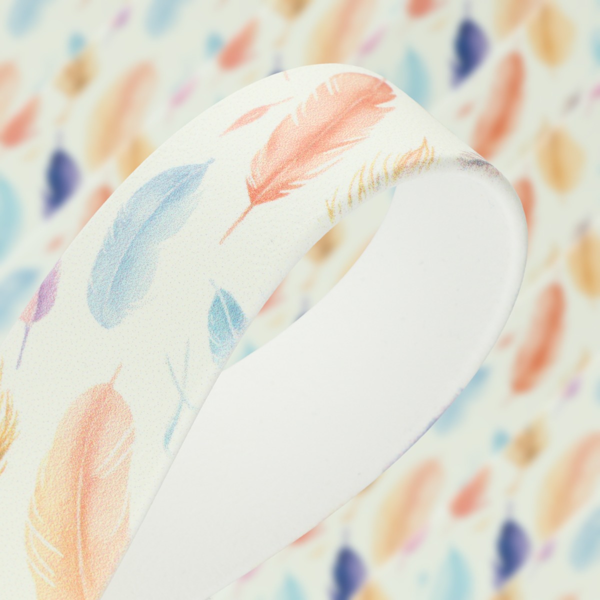 Feathers BioThane ‘BETA’ ® UV-printed 25 mm - strip of 1 Meter