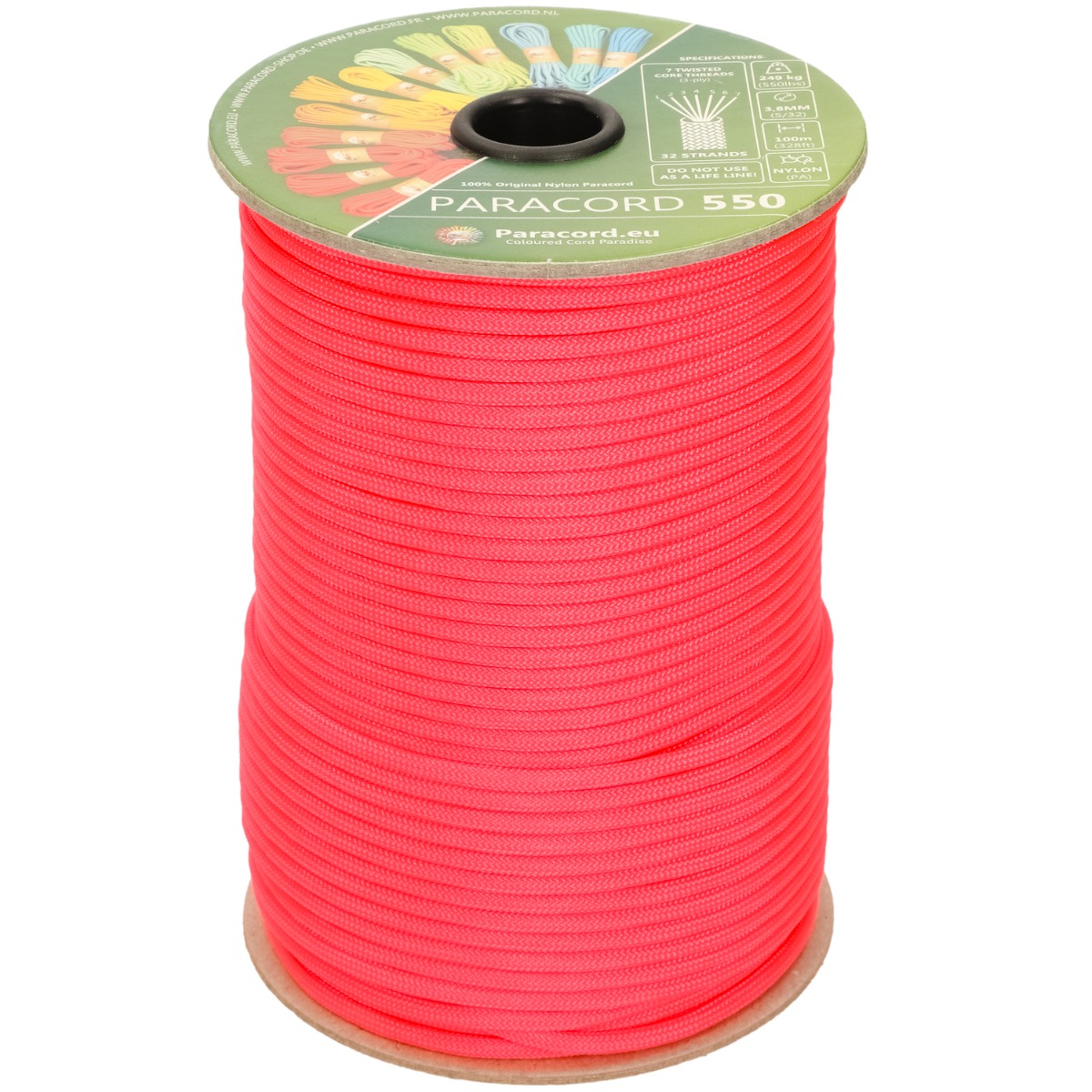Cerise Rosa 550 Paracord 550 Type III (100 meters)