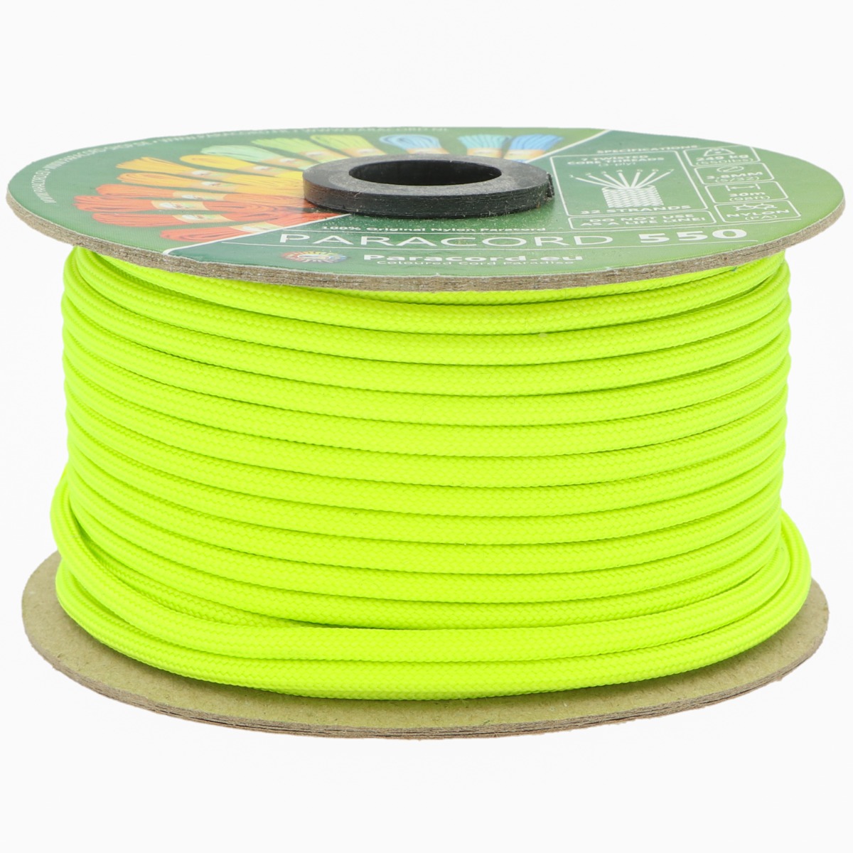 Neon Lime 550 Paracord 550 Type III (30 meters)