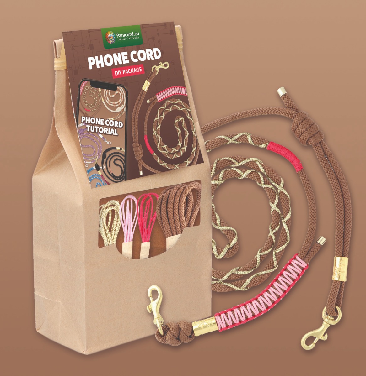 Kit DIY ''Raspberry Chocolate'' - Faites un Cordon Téléphonique ajustable