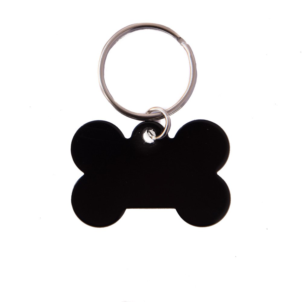 A high quality name tag in a Dog Bone shape. Fits perfectly on your dog ...