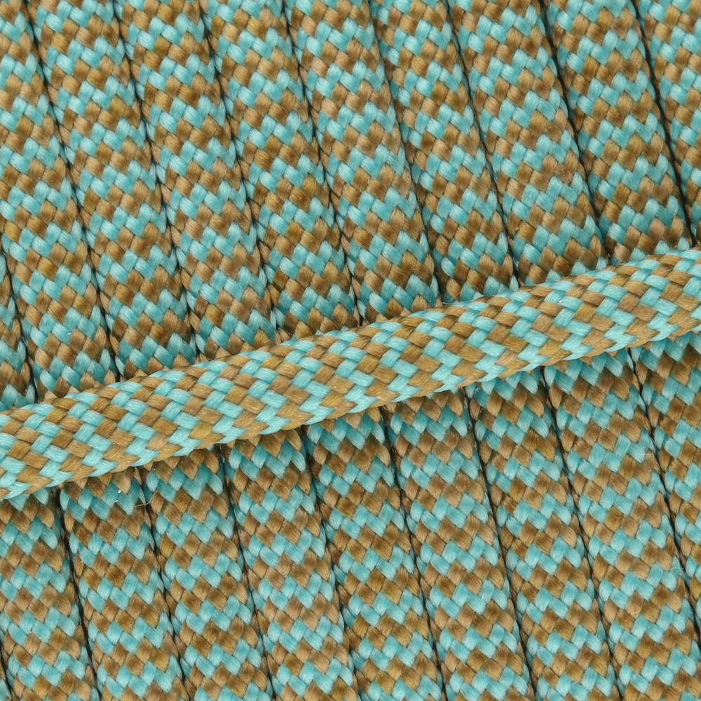 Neon Turquoise & Gold Brown Shockwave Paracord III